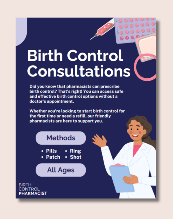 Contraceptive Services Flyers – Birth Control Pharmacist